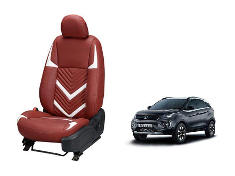 Tata Nexon Zig Zag SERIES 3D CUSTOM ART LEATHER CAR SEAT COVERS