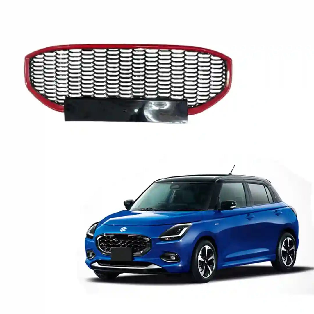Front Grill For Swift 2024 Glossy Black, Chrome Accents, Or Red
