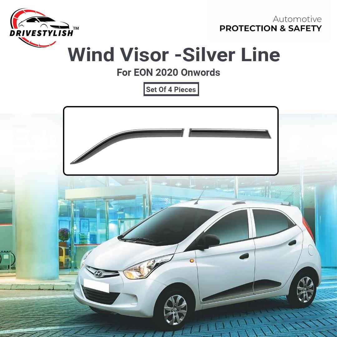 Hyundai EON Wind Visor – Silver Line