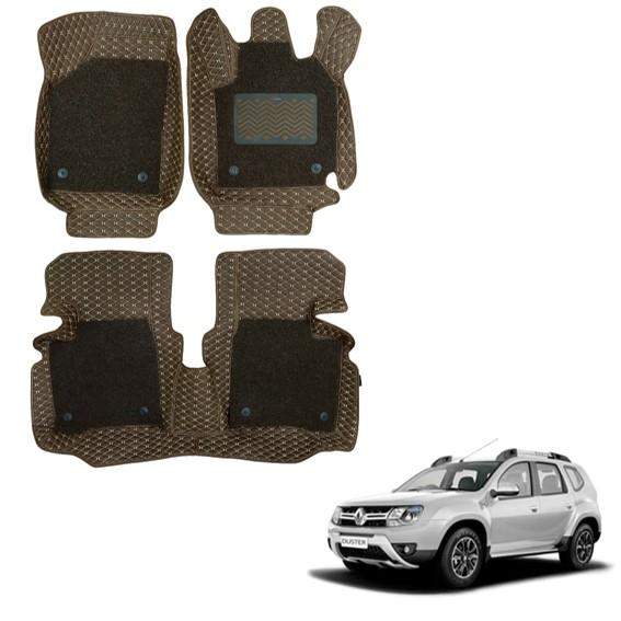 Renault Duster Luxury 7D Mats - Brown Colour | DriveStylish