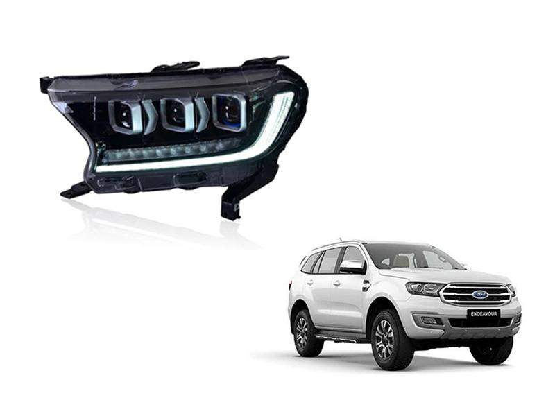 Ford Endeavour Car LED Headlight with Bugatti Design | DriveStylish