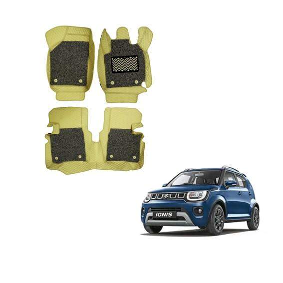 Maruti Suzuki Ignis Luxury 7D Floor Mats - Beige Colour