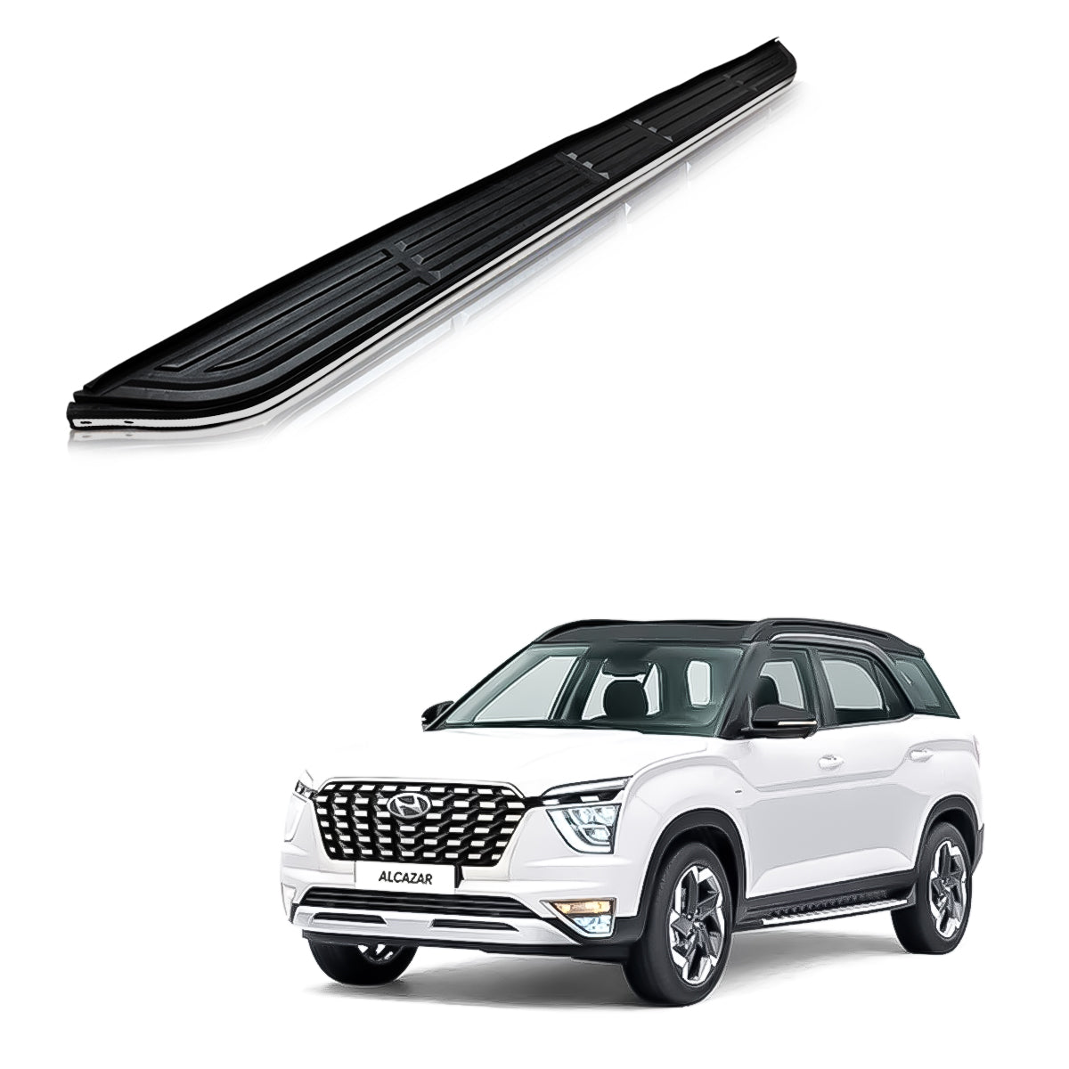 Side Step for Hyundai Alcazar - Stellar Design| DriveStylish