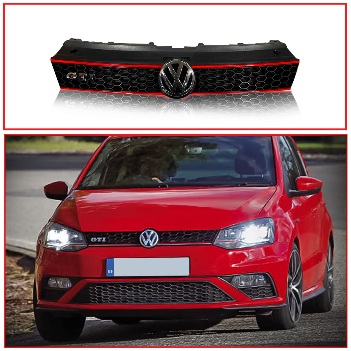 VW Polo GTI Front Grille || Free Shipping