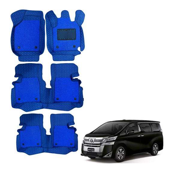 Toyota Vellfire Superior 7D Foot Mats - Blue Colour | DriveStylish
