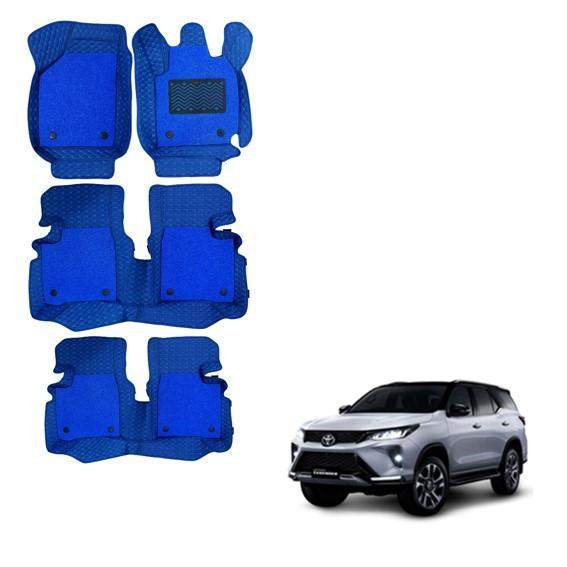 Toyota Fortuner Legender Stylish 7D Mat Carpet - Blue Color