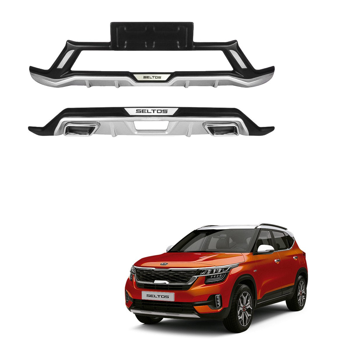 Kia Seltos - Front and Rear Bumper Guards | DriveStylish
