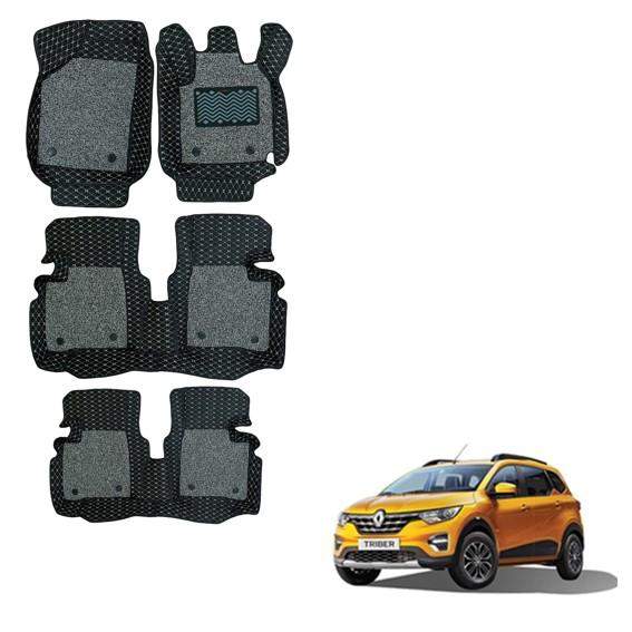 Renault Triber Luxurious Foot Mats - Black and Grey Colour