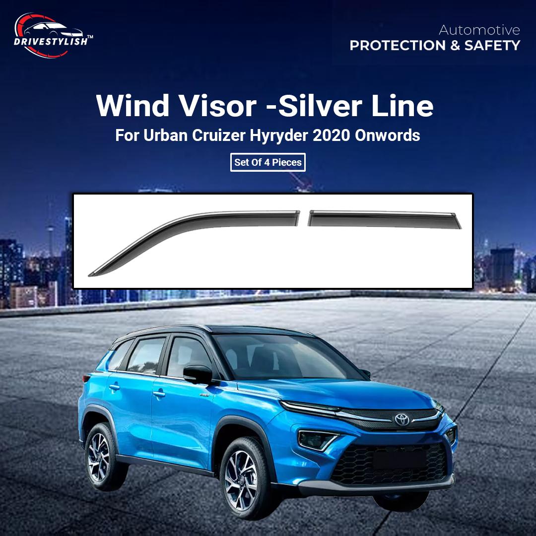 Toyota Urban Cruiser Hyryder Wind Visor - Silver Line