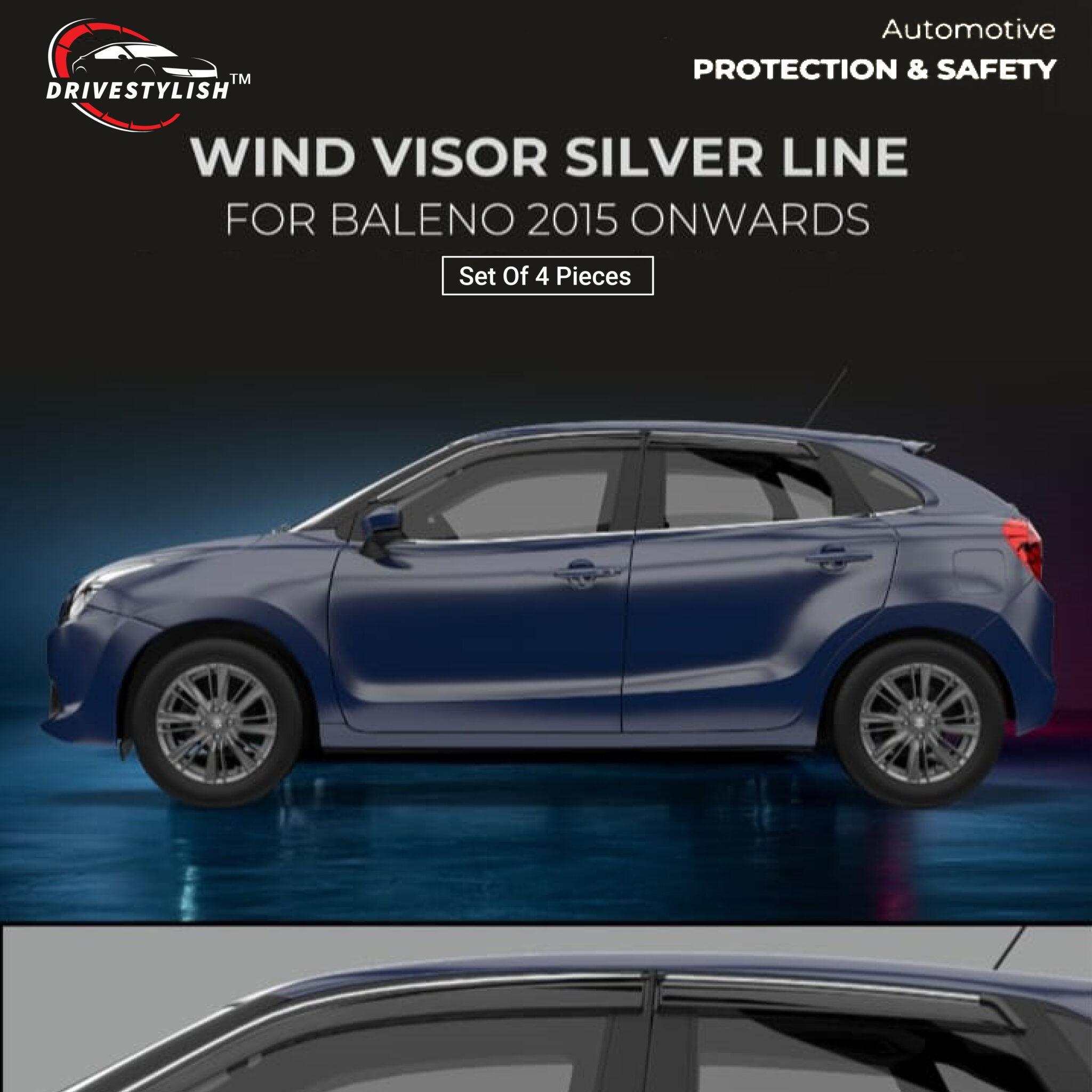 Maruti Suzuki Baleno Wind Visor – Silver Line